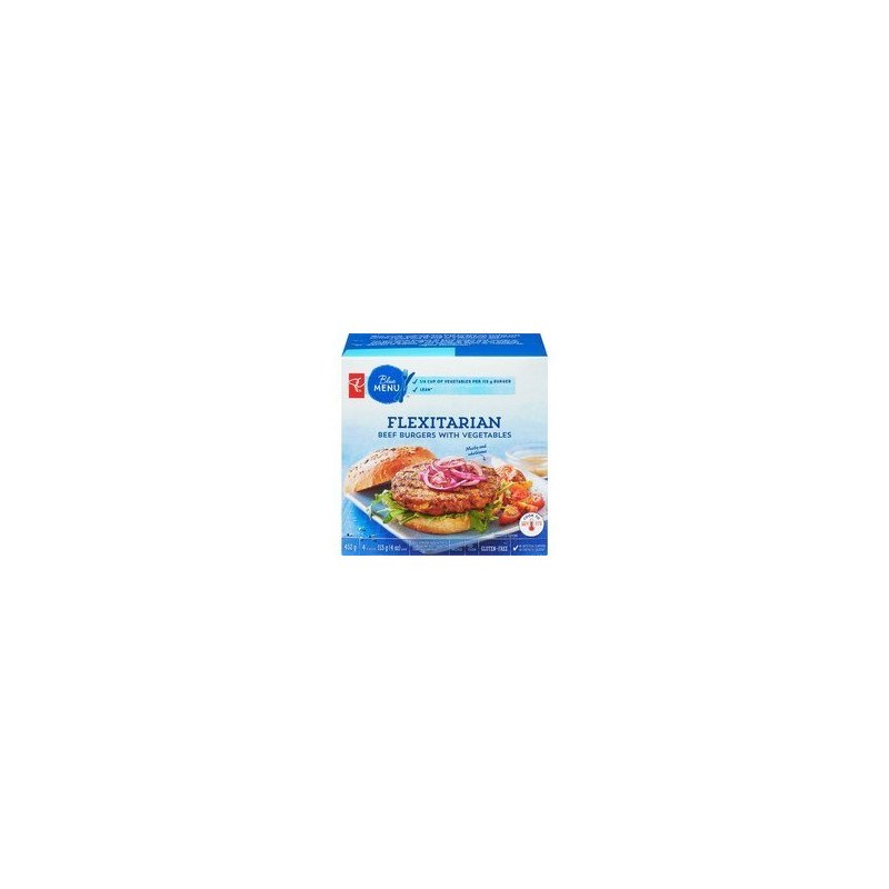 PC Blue Menu Flexitarian Beef Burgers with Vegetables 452 g
