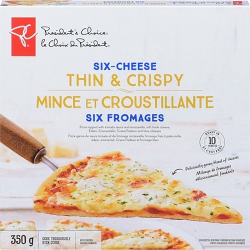 PC Thin & Crispy Six-Cheese Pizza 350 g