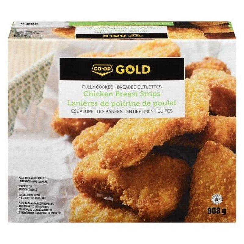 Co-op Gold Fully Cooked Breaded Cutlettes Chicken Breast Strips 908 g